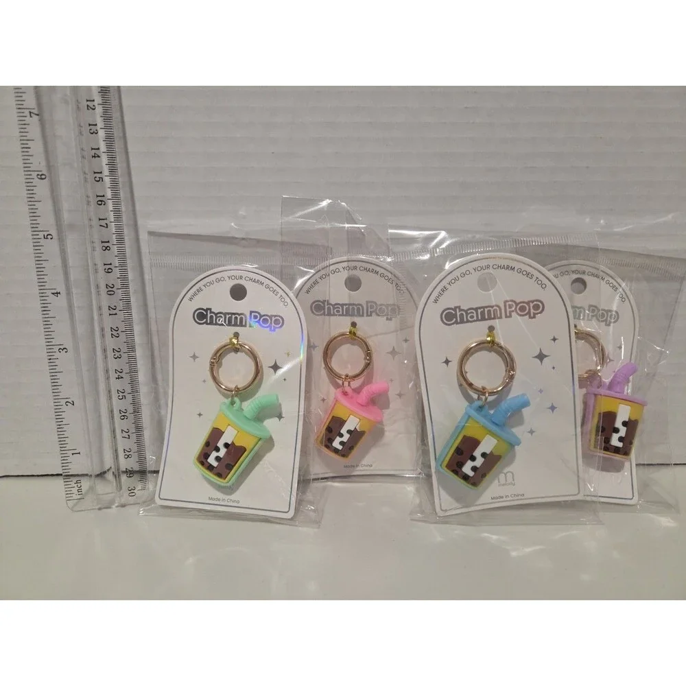 Accessories | Set Of 12 Pop Bubble Tea Keychain Set Assorted Colors ...